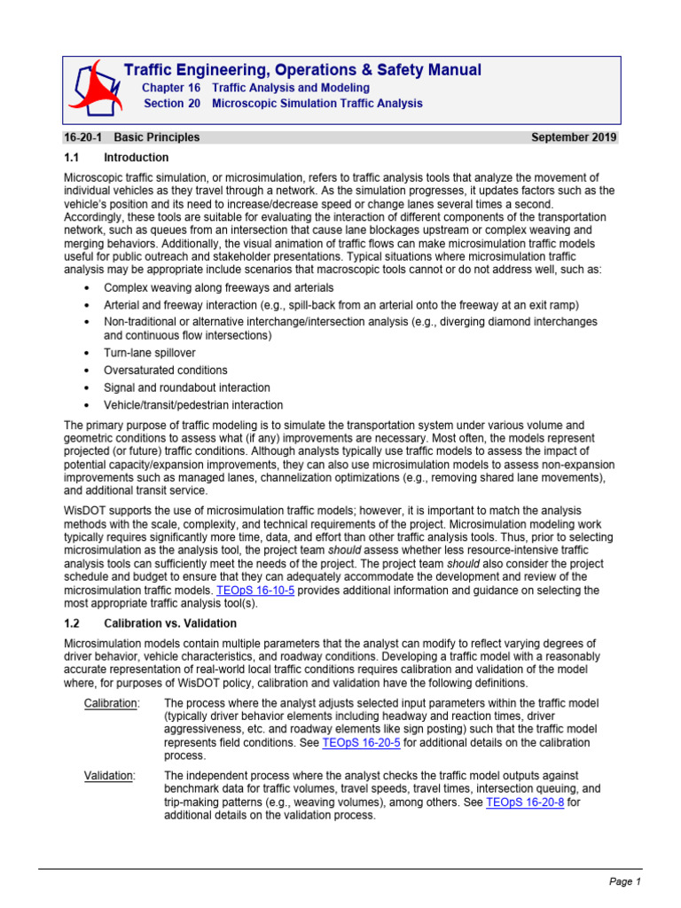 WisDot 16-20 | PDF | Traffic