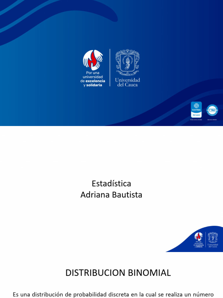 distribucion binomial | PDF | Teoría de probabilidad | Distribución de probabilidad