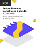 Compliance Calendar FY 2025-26 | PDF | Business | Taxes
