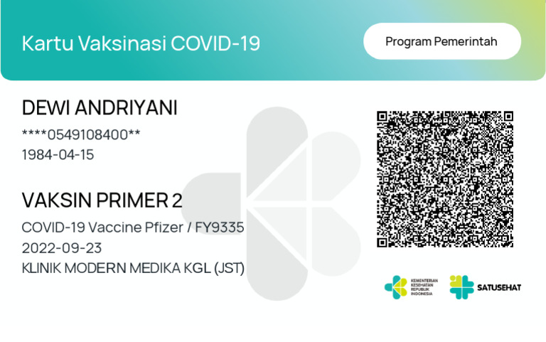 Vaccine Certificate Dose 2 Dewi Andriyani 886 | PDF