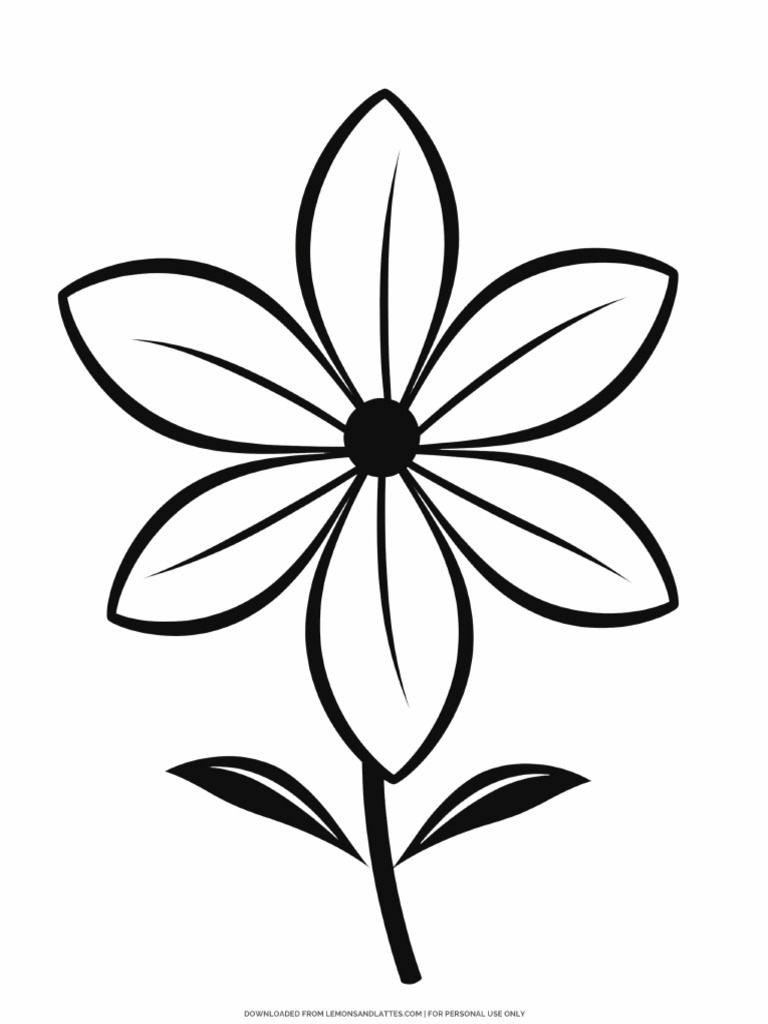 Printable Flower Outline10 | PDF