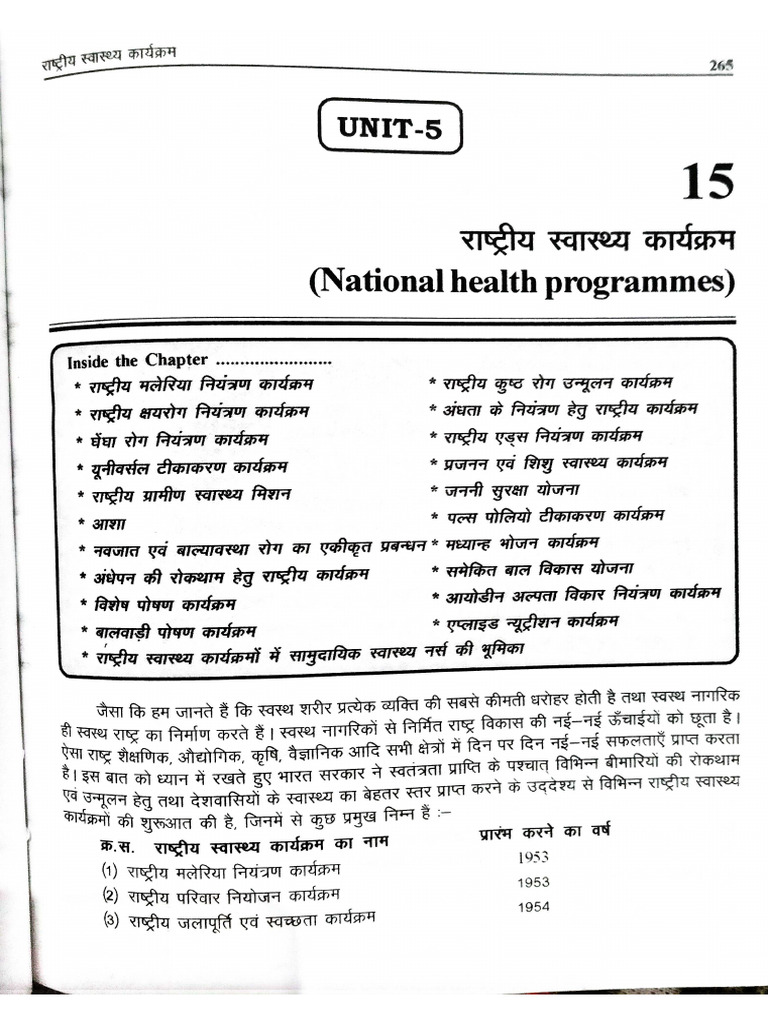National Health Programmes | PDF
