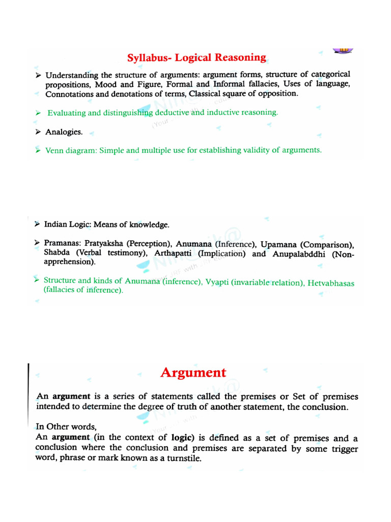 Logical Reasoning Notes | PDF
