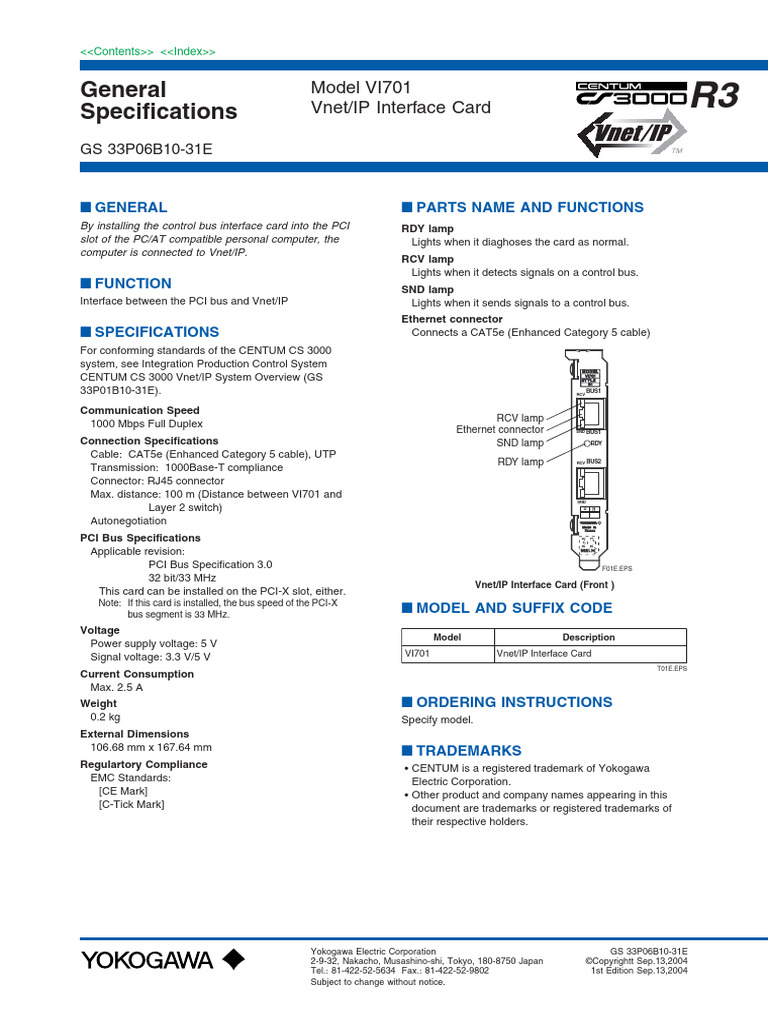 VI701-Vnet-IP Interface Card | PDF | Ethernet | Electrical Engineering