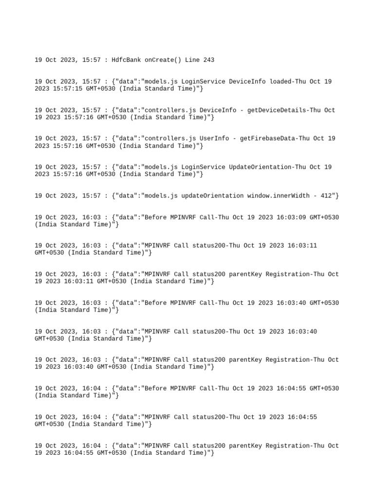 HdfcLogs 20 June 23 | PDF | Authentication | Computer Access Control