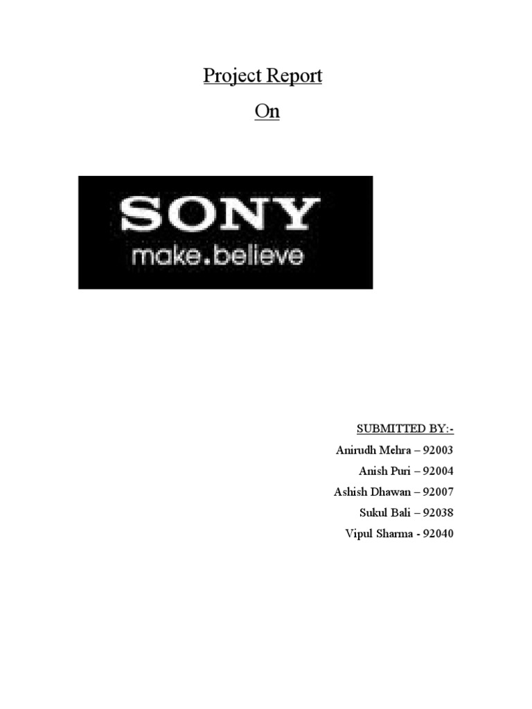 Sony | PDF | Sony | Brand