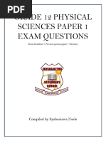 Physical Sciences GR 12 P1 Assessent Frame Sep 2025 ENG | PDF | Force ...