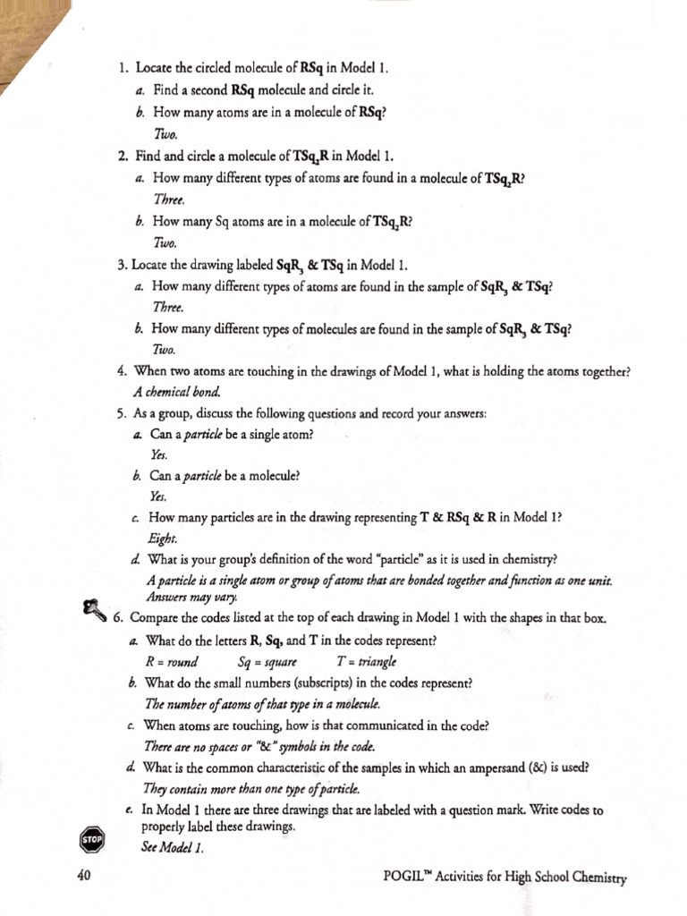 01b KEY Classify POGIL | PDF