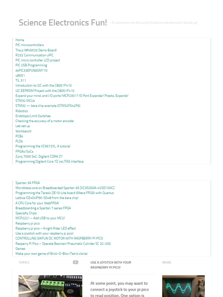 Use A Joystick With Your Raspberry Pi Pico Science Electronics Fun Pdf Microcontroller