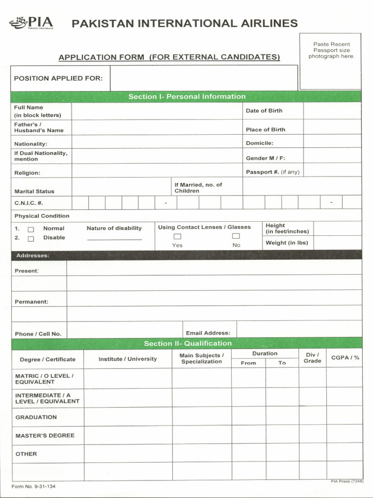 Applic. Form | PDF