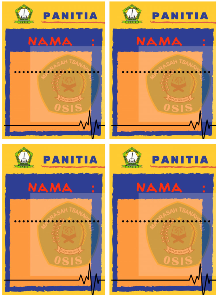 Kartu Panitia MTS | PDF