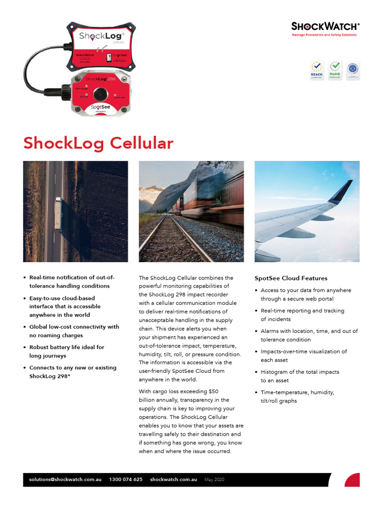 ShockLog Cellular - Sales Sheet | PDF