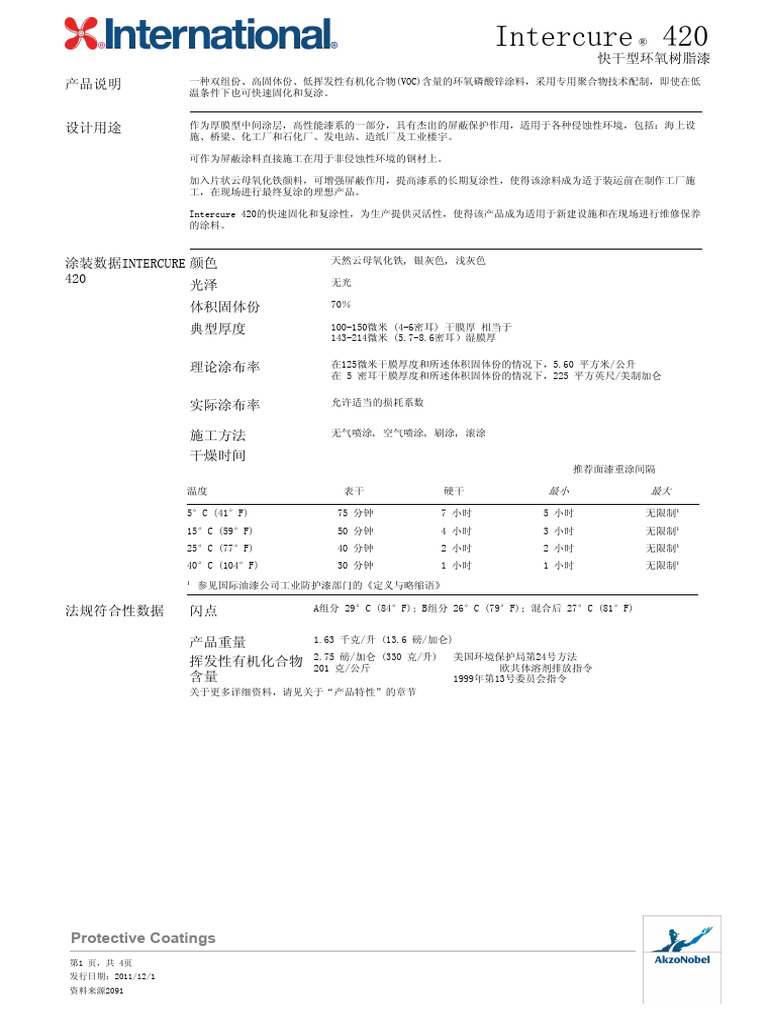 Intercure 420 Chi S A4 20111201 | PDF