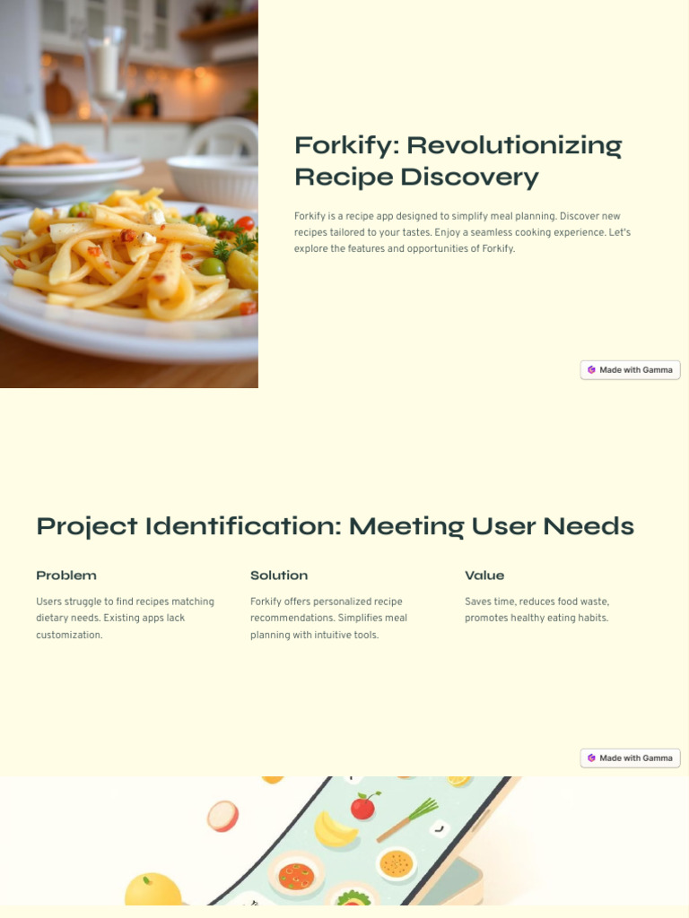 Forkify Revolutionizing Recipe Discovery | PDF | Mobile App | Artificial Intelligence