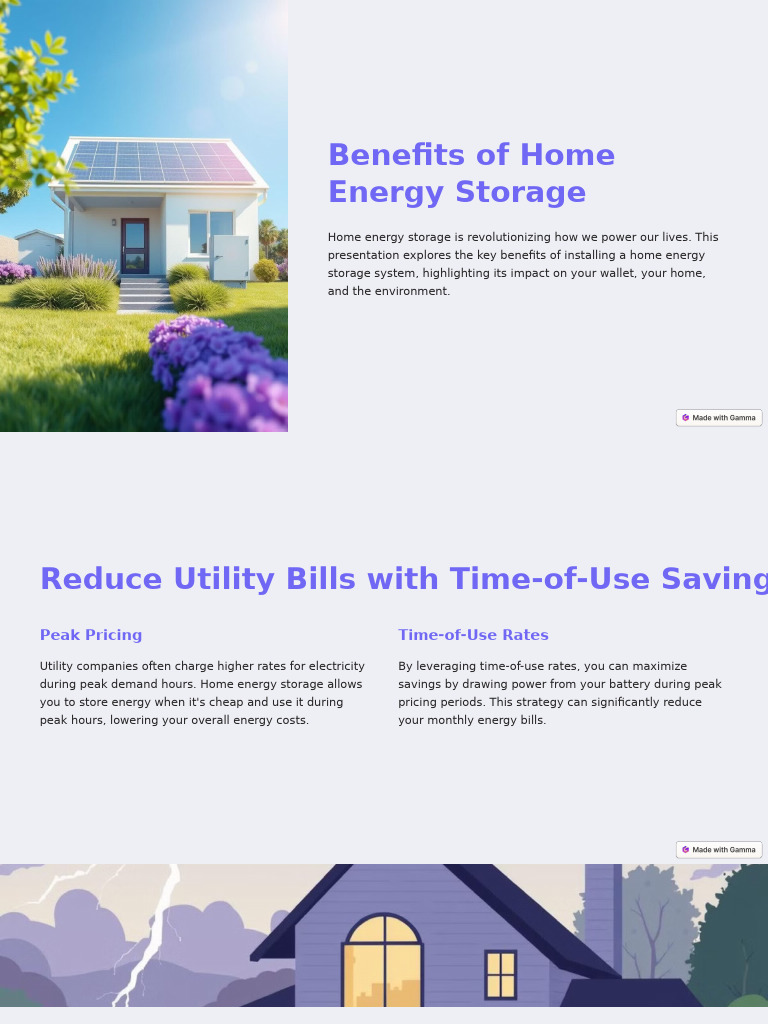 Benefits of Home Energy Storage Systems | PDF | Energy Storage | Wind Power