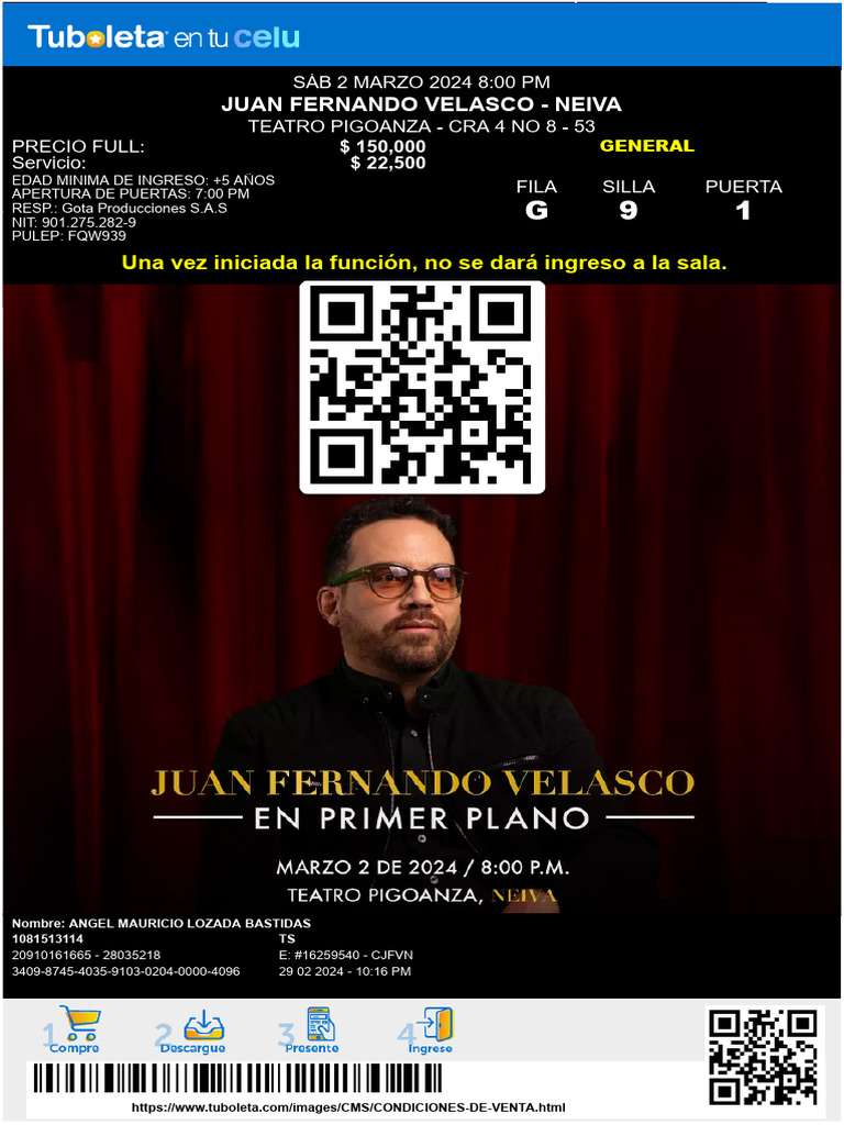 Entrada JUAN FERNANDO VELASCO NEIVA Angel Mauricio Lozada Bastidas | PDF
