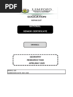 Geography - Grade - 12 - Research - Task 2024-1 | PDF | Agriculture | Data