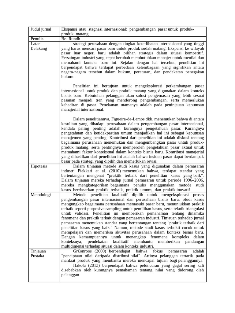 Strategi Ekspansi Pasar Internasional | PDF