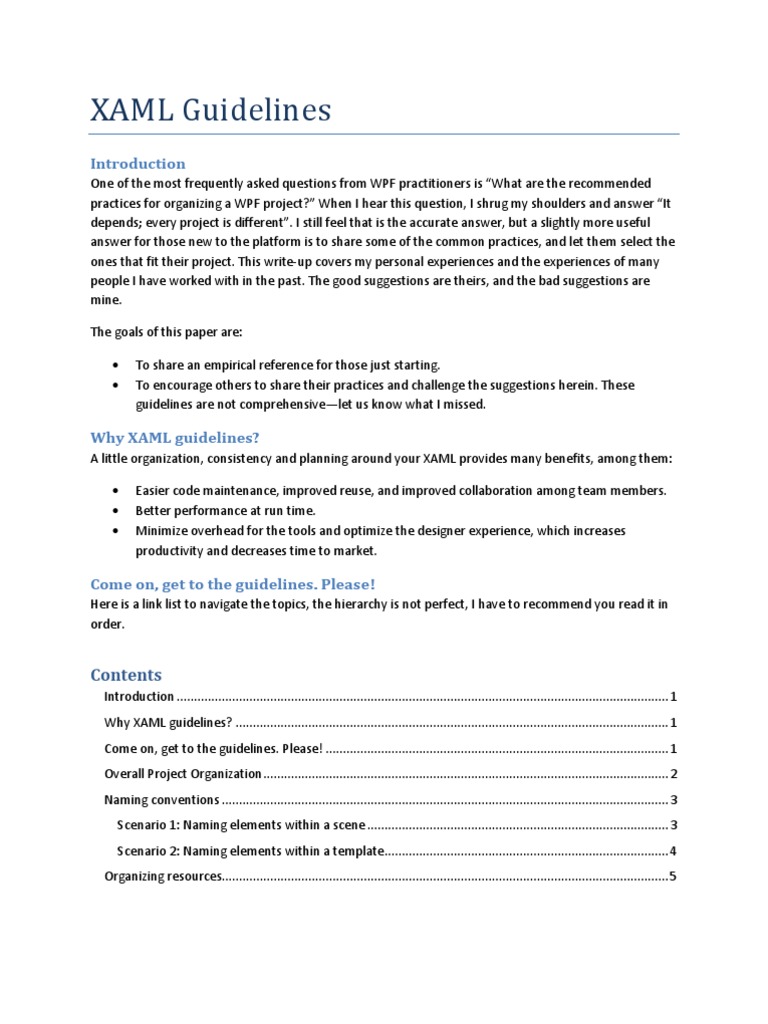 X Am L Guidelines Draft 0 | PDF | Extensible Application Markup Language | Namespace
