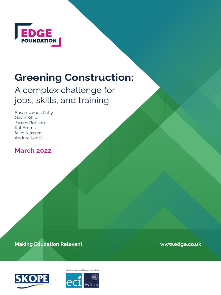 EDGE Greening Construction Report-Final | PDF | Vocational Education ...