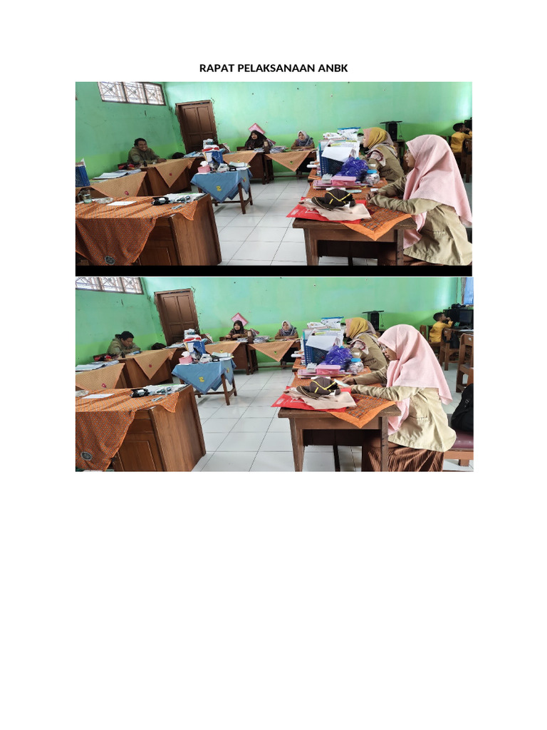 Rapat Pelaksanaan Anbk | PDF