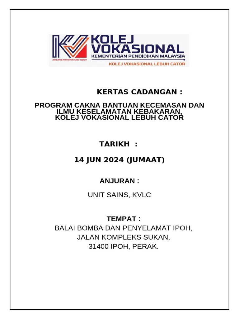 Program Keselamatan Kebakaran KVLC | PDF