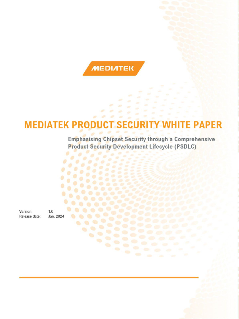 MediaTek's PSDLC Overview | PDF | Computer Security | Security