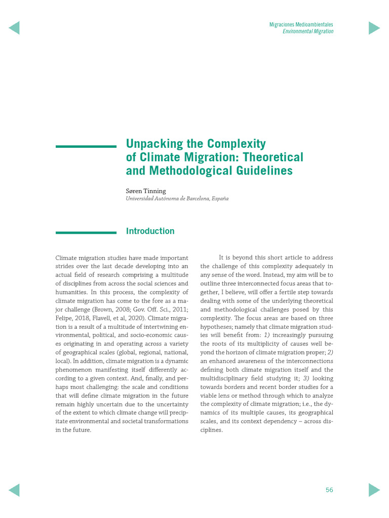 Unpacking The Complexity of Climate Migration | PDF | Climate Change | Natural Environment