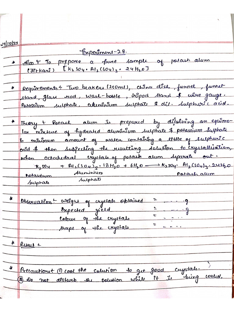 chemistry experiment 28, 29 | PDF