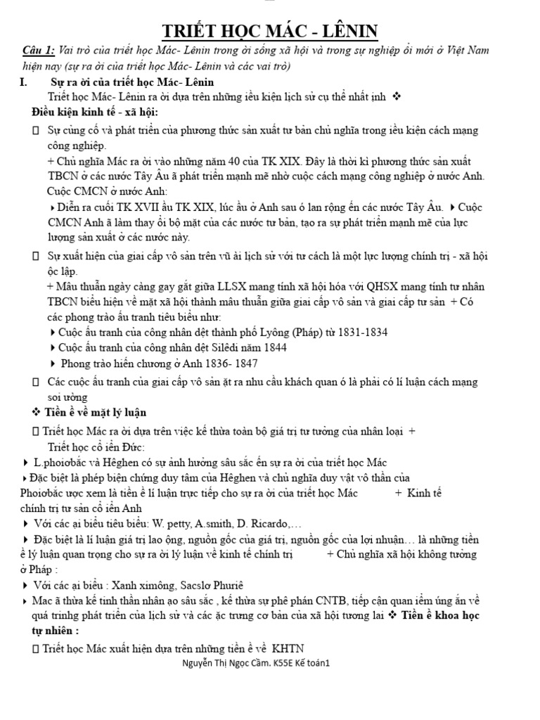 de-cuong-on-tap-tu-luan-mon-triet-hoc-mac-lenin-134624 | PDF