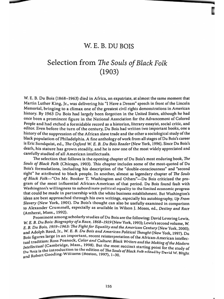 Du Bois-The Souls of Black Folk | PDF