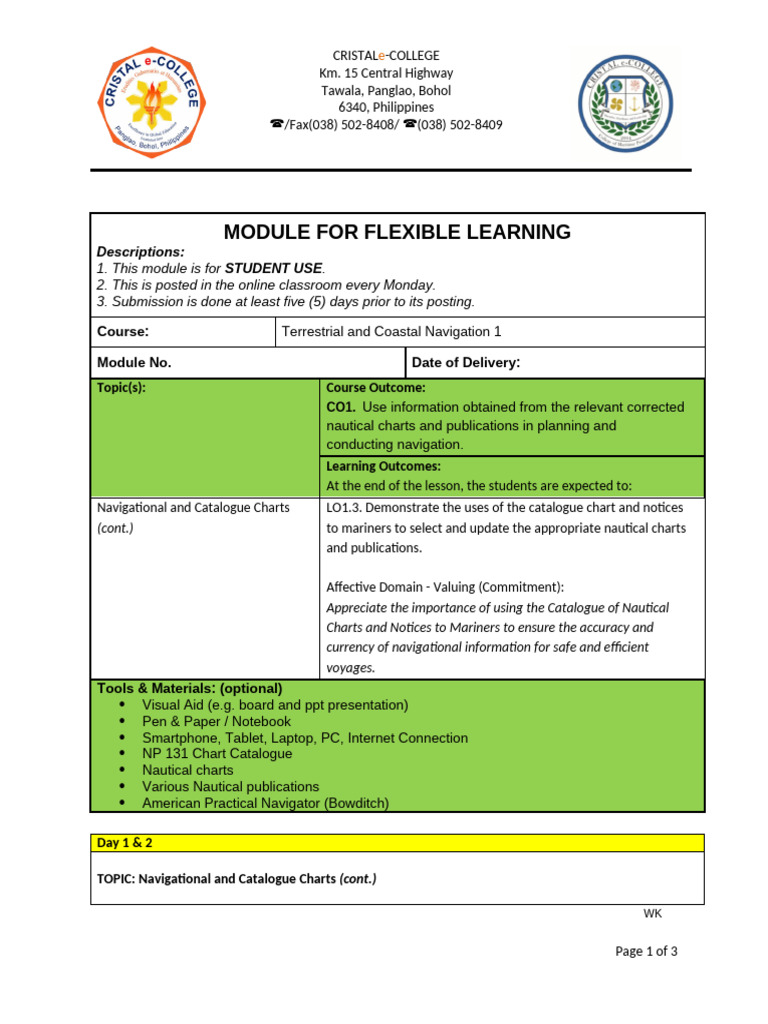 GUMAPAC.I-FLM-NAV 223L-Wk 02-2425-2 | PDF | Navigation | Navigator