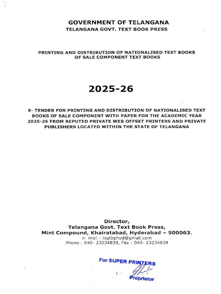 Tender Document | PDF