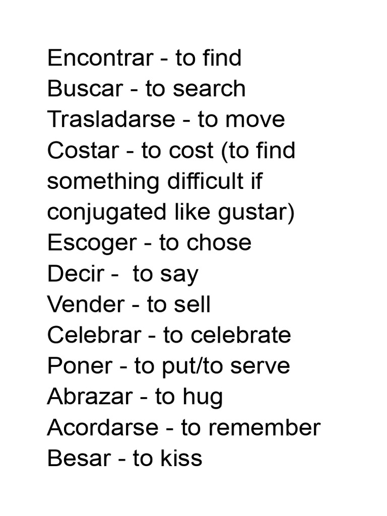 Spanish Verbs | PDF