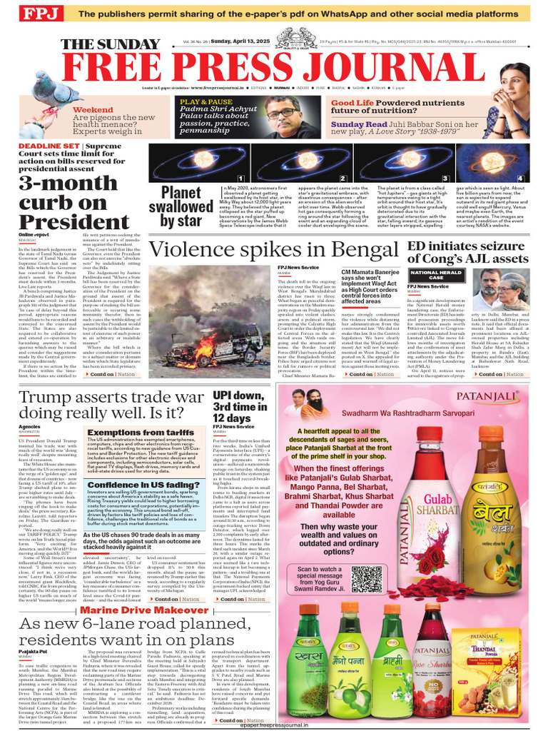 Free Press Mumbai Epaper 13-04-2025 | PDF