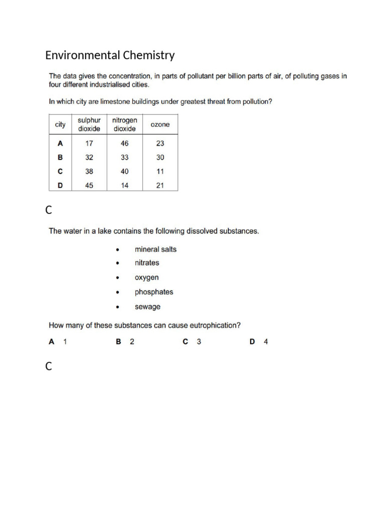 Environmental Chemistry | PDF