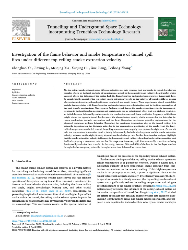 Investigation of The Flame Behavior and Smoke Tempera - 2025 ...