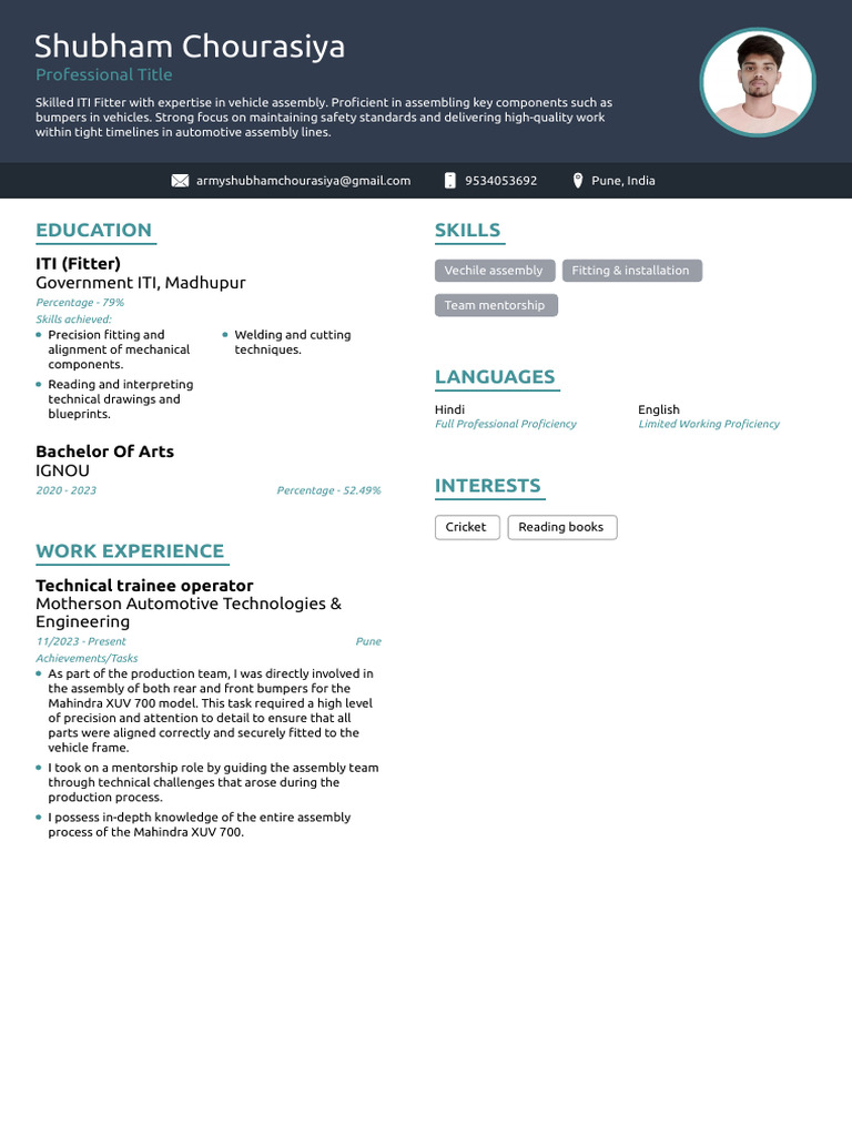 My Resume (1) - Kumar Shubham | PDF