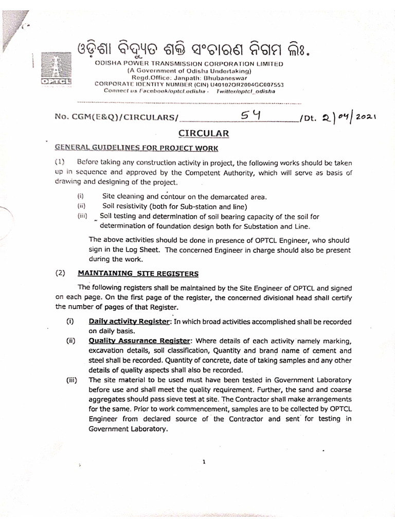 E&Q Circular For Project Work | PDF
