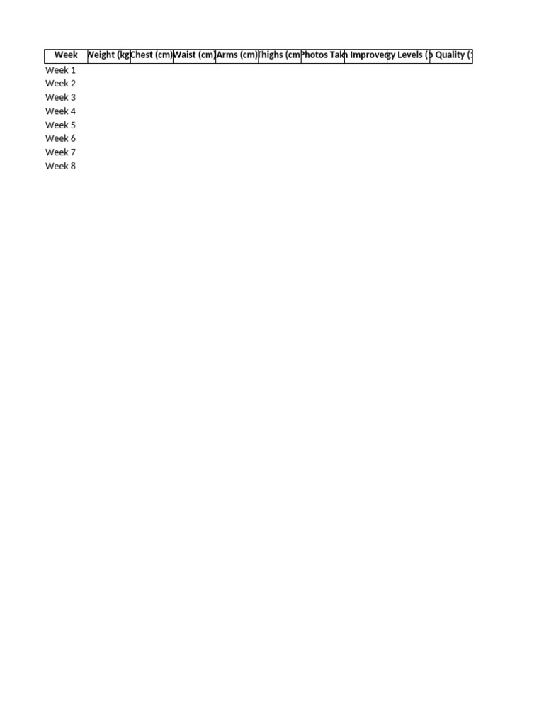 Lean Muscle Progress Tracker | PDF