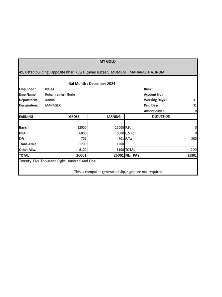 ravi oct pay slip (1) | PDF