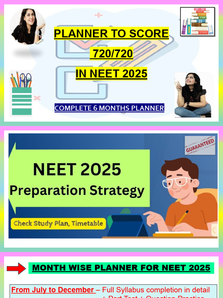 6 Months Plan For NEET'25 | PDF | Chemistry | Biology