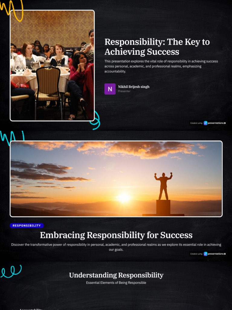 Responsibility The Key To Success Presentation | PDF