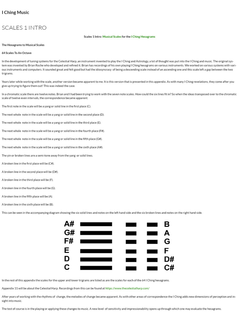 Scales 1 Intro - I Ching Music | PDF | Scale (Music) | Yin And Yang