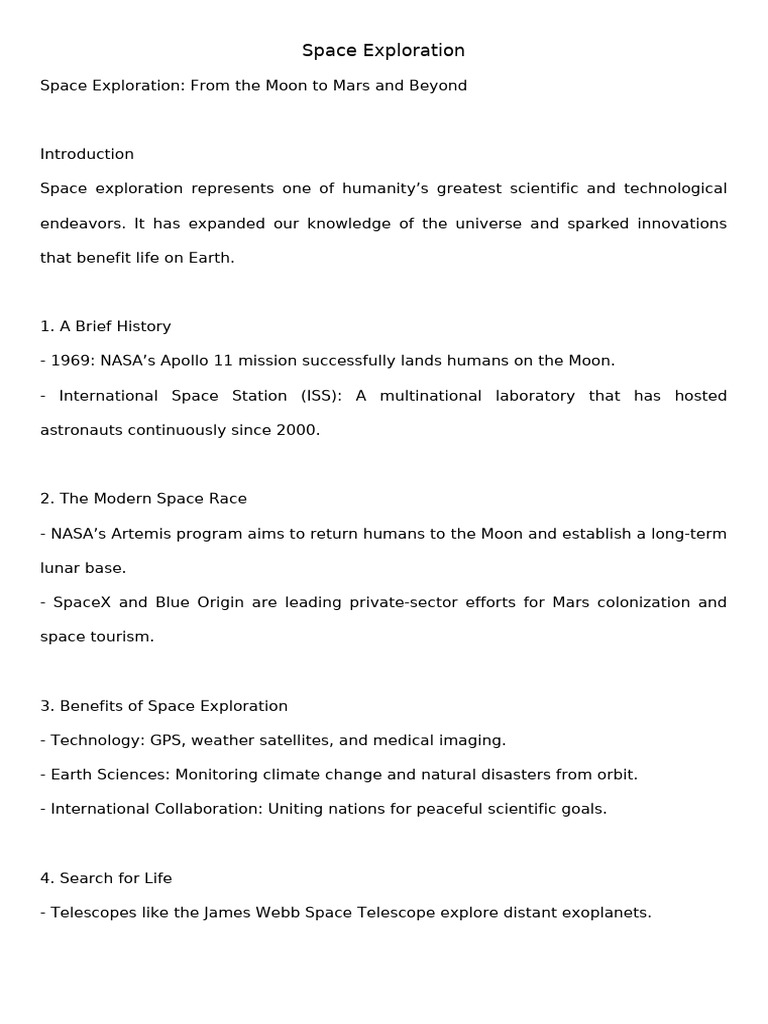 Space Exploration Refined | PDF