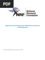 DSI-NRF Master's and Doctoral Application and Funding Guide For 2025 ...