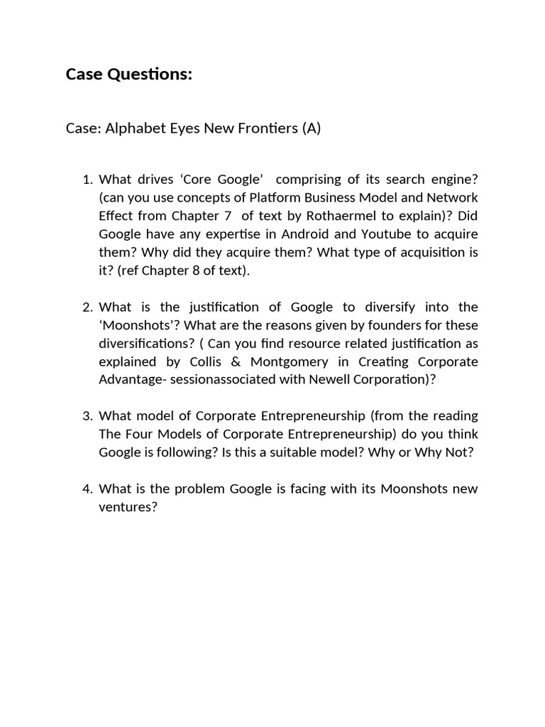 Case Questions | PDF