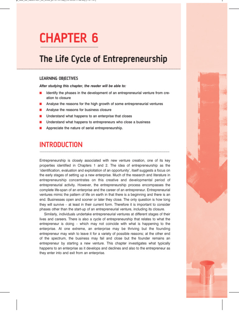 The Life Cycle of Entrepreneurship | PDF | Entrepreneurship | Business