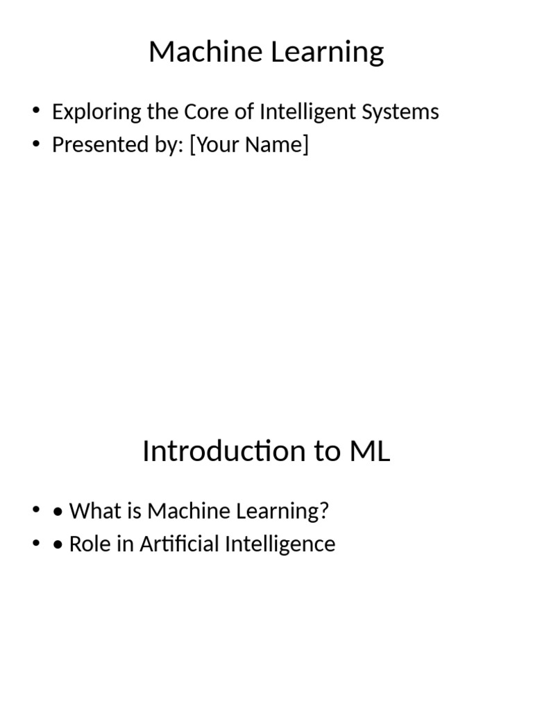 Machine Learning Presentation | PDF