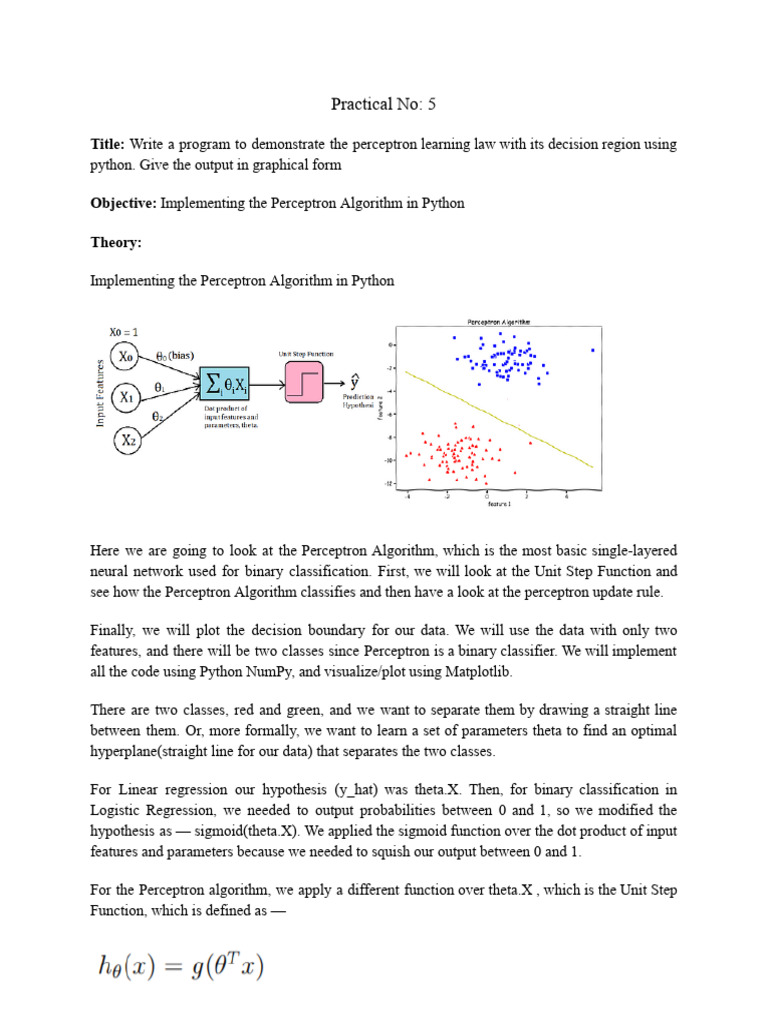 Perceptron Learning in Python | PDF | Statistical Classification ...